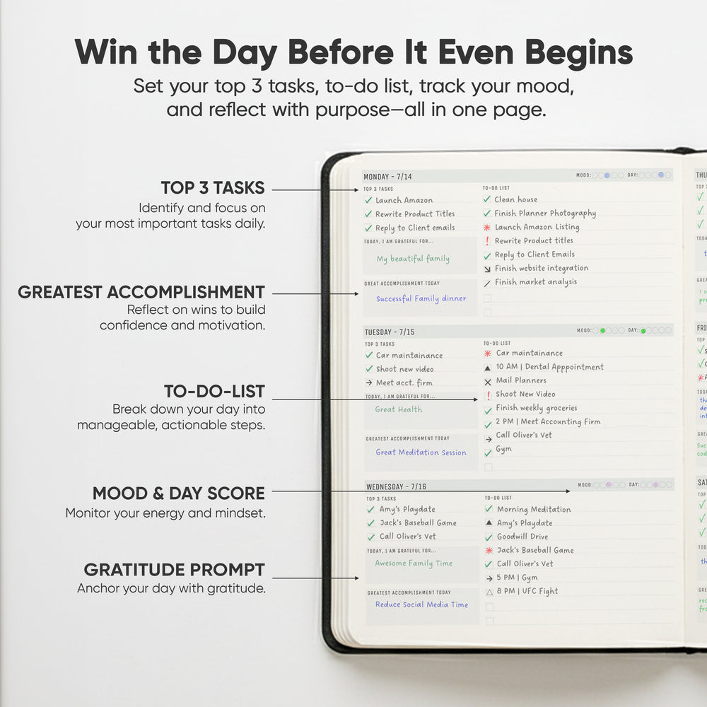 2024 Productivity Store Planner Pro (A5) - Faux Leather Cover - Monthly ...