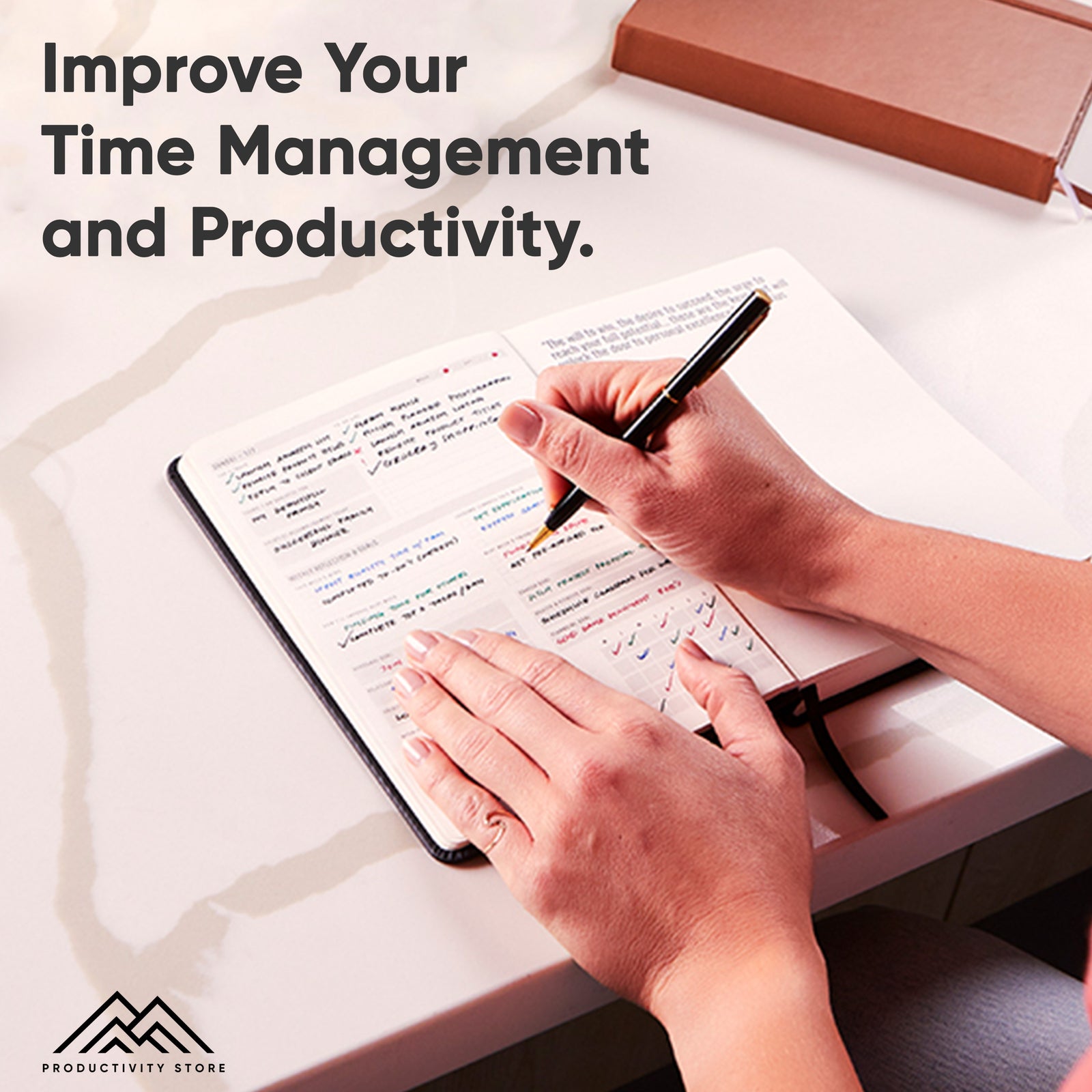 2024 Productivity Store Planner Pro (A5) - Faux Leather Cover - Monthly ...